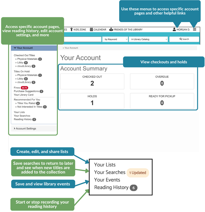 Accessing Your Library Account, Renewing Items, and Using Lists – Cass ...